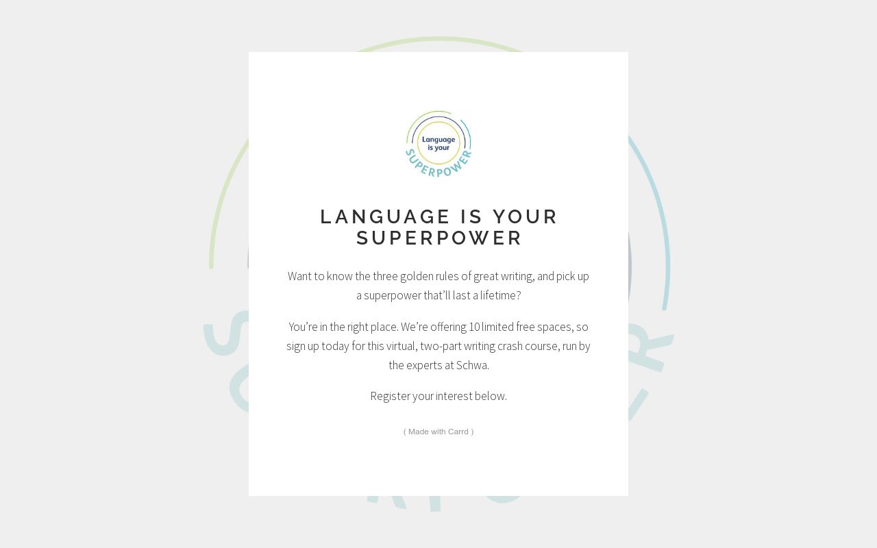 Language is your superpower